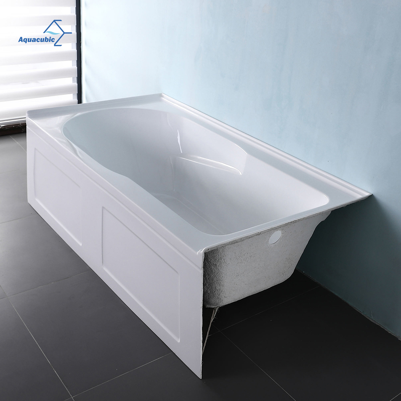 Drop-in Integral Apron Bathtub One Piece Acrylic Soaking White ...